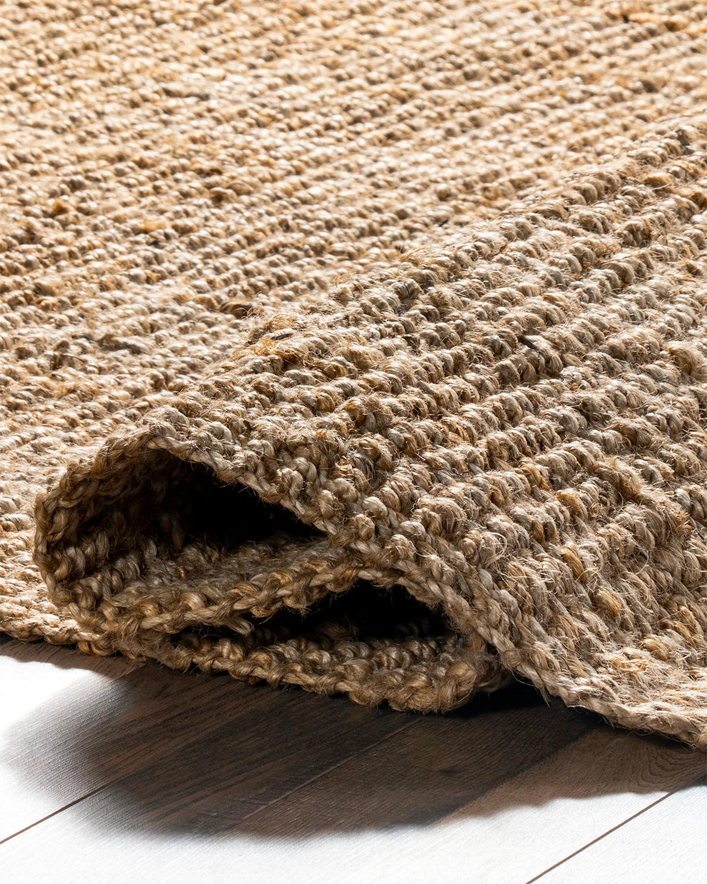 Natural Boho Fringe Jute Rug | Hesby