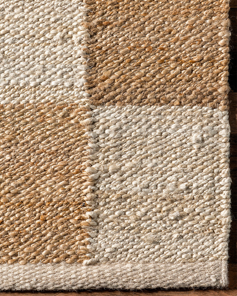 Dune Mini Checkerboard Jute Rug | Hesby Boho Home Decor