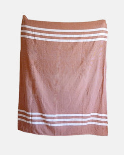 Rust Striped Throw Blanket – Hesby